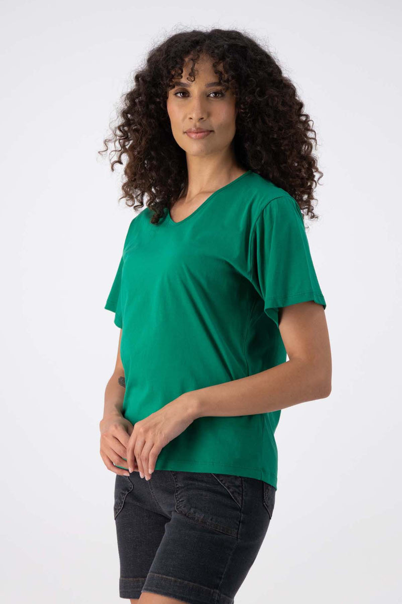 Merci Beaucoup T-Shirt Green in Cotton Jersey – Olga de Polga