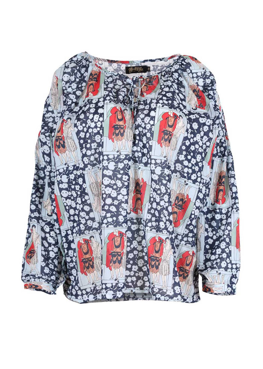 Felix Leila Blouse Navy – Olga de Polga