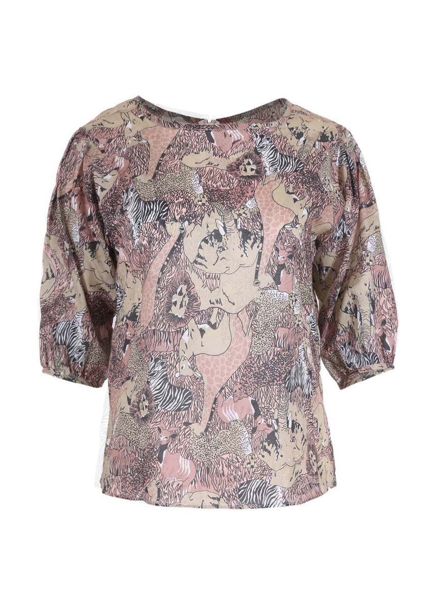 Samba Blouse Salmon in Cotton – Olga de Polga